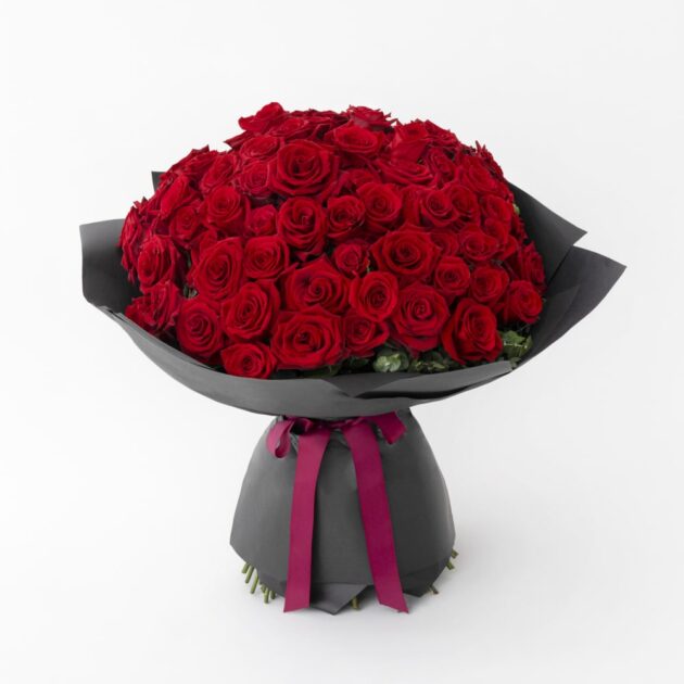ROSELYN Classic Red Rose Bouquet(99 roses) – HALO Flowers|香港花店|即日送花